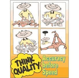 Accuracy Before Speed Workplace Poster: Amazon.com: Industrial & Scientific