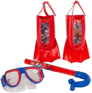 Amazon.com : Marvel Spiderman 3pcs Swim Set for Boys with Mask,Snorkel ...