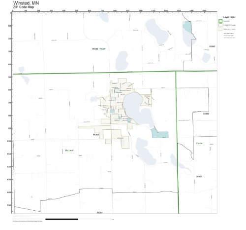 ZIP Code Wall Map of Winsted, MN ZIP Code Map Laminated: Amazon.com ...