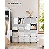 Amazon.com: SONGMICS Cube Storage Organizer, Set of 16 Plastic Cubes ...