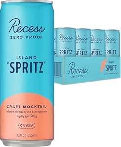 Amazon.com: Recess Zero Proof Craft Mocktails, Alcohol Free Drinks, with Adaptogens, Non ...