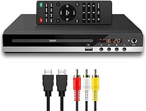 Amazon.com: HD DVD Player for TV CD Player for Home HDMI and RCA Cables ...
