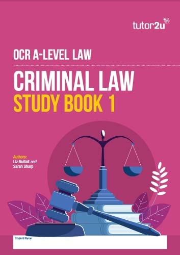 OCR A Level Law Criminal Law Study Books : Law, Tutor2u: Amazon.in: Books