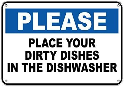 Amazon.com: Vincenicy Metal Sign Great Aluminum Tin Sign Think Clean ...