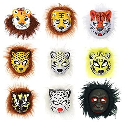 Buy LITTLEMORE Animals Face Mask for Kids Assorted Character ...