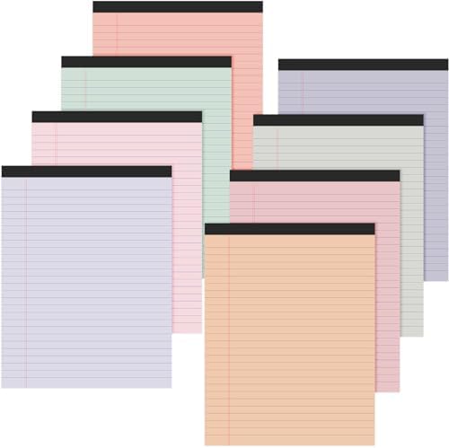 Amazon.com : Fuutreo 8 Pcs 8.5'' x 11'' Colored Legal Pad Writing Pads ...