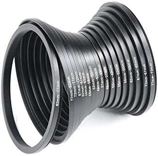 Amazon.com : K&F Concept 18 Pieces Filter Ring Adapter Set, Camera Lens ...