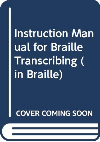 Instruction Manual for Braille Transcribing (in Braille): Constance Risjord: Amazon.com: Books