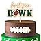 Amazon.com: First Year Down Wooden Cake Topper,Football 1st Birthday ...