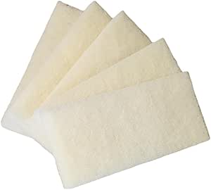 Amazon.com: Light Duty Cleaning Pad, 4.5" x 10", White (Pack of 5 ...