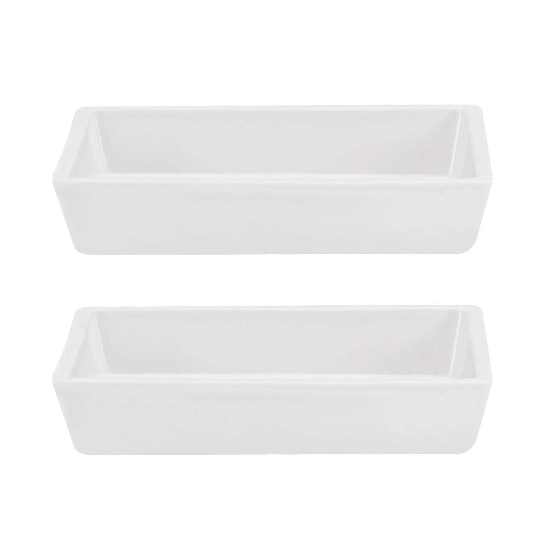 uxcell Porcelain Crucible 60ml Rectangular Boat Sample Holder ...