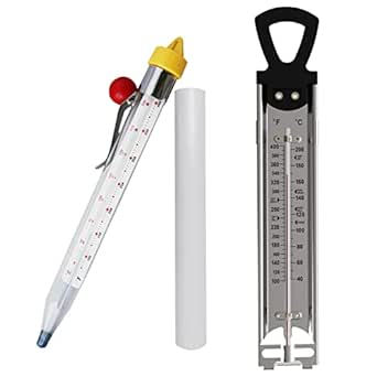 Amazon.com: Candy Thermometer with Pot Clip, 2 Pack Deep Fry Oil ...