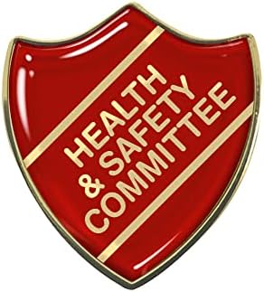 Capricornone Health & Safety Committee Red School Shield Badge : Amazon ...