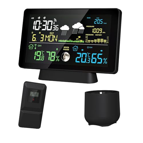 Mo&Bo Digital Weather Station Home Wireless Indoor Outdoor Thermometer ...