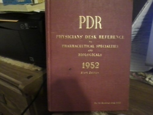 PDR Physicians Desk Reference 1952: J. Morgan Jones: Amazon.com: Books