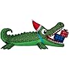 Amazon.com: Christmas Inflatable Gator with Gift Sceen 9 Foot Wide LED ...
