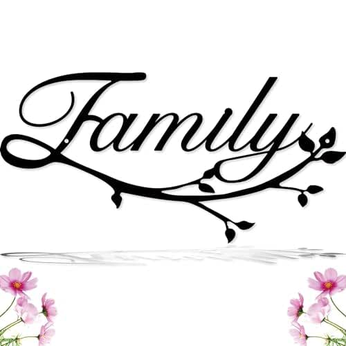 Amazon.com: Metal Family Signs For Home Decor Wall, Black Family Sign ...