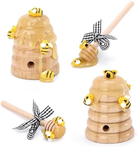 Amazon.com: Jutom 3 Pieces Bee Hive Decor Honey Bee Tiered Tray Decor ...
