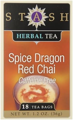 Amazon.com : Stash Tea Spice Dragon Red Chai Herbal Tea, Caffeine Free ...