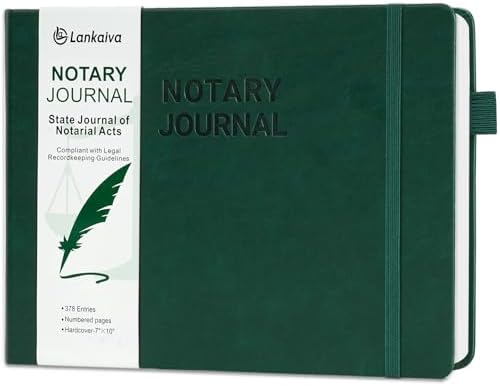 Amazon.com : Notary Journal Log Book - 10"X7" Executive Hardcover ...