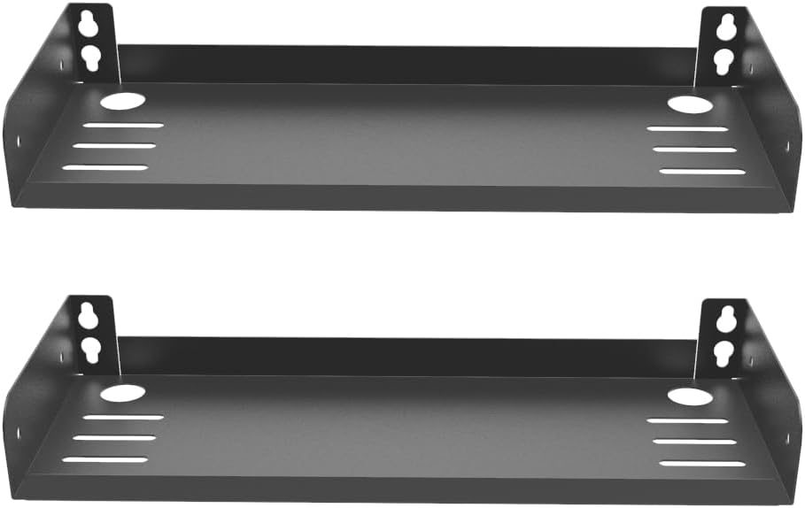 Amazon.com: JINGCHENGMEI 2 Pcs of Metal Wall Mounted Floating Shelf for ...