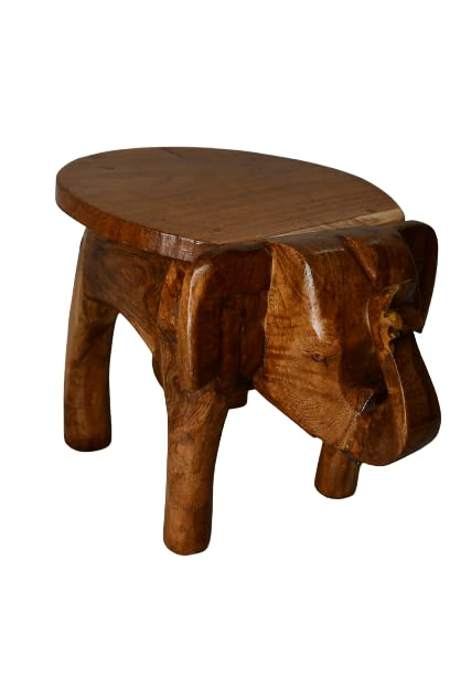 Wooden Elephant Stool Pooja Chovki Wooden Elephant Shape Stool, Cum ...