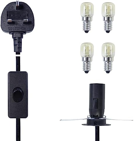 Himalayan salt lamp replacement light fitting e14 bulb holder, 6FT Salt ...