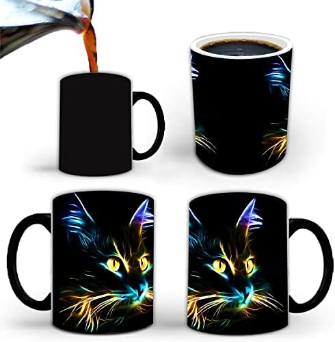 Spiral - Bat Cat - Heat Change Ceramic Coffee Mug - Gift Boxed - L ...