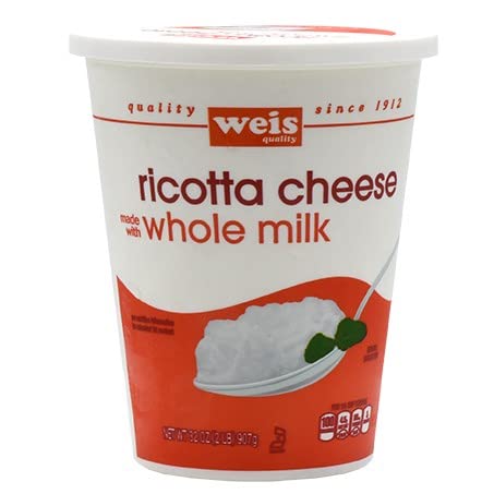 Amazon.com: Weis Quality, Cheese Whole Milk Ricotta, 32 Ounce : Grocery ...