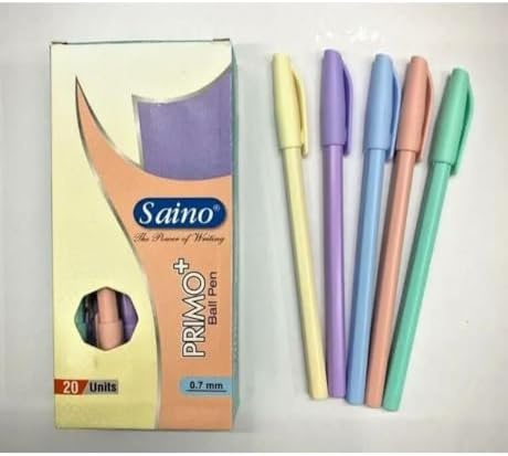 Saino Primo Plus Ball Pen (Pack Of 2 in 40 Pens) | Blue Ink : Amazon.in ...