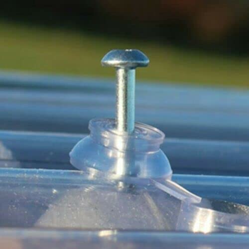 TERF M6 x 20mm Clear Flexible PVC Hinged Roofing Sealing Washer & Cap ...
