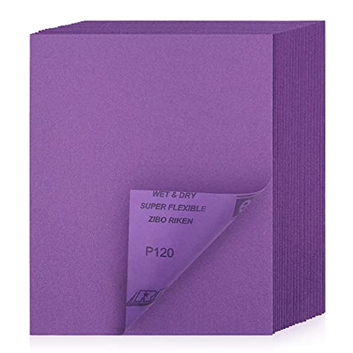 Snapklik.com : Sandpaper 120 Grit 20 PCS, Wet Dry Sanding Sheets 9 X 11 ...