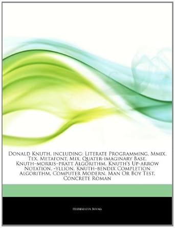 Amazon | Articles on Donald Knuth, Including: Literate Programming, MMIX, Tex, Metafont, Mix ...