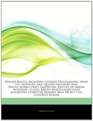 Amazon | Articles on Donald Knuth, Including: Literate Programming ...