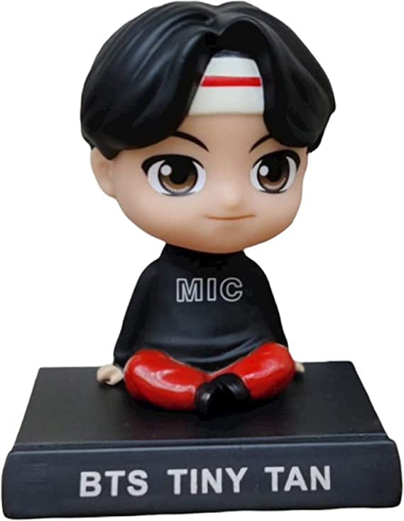ALTRONA Limited Edition Super Hero BTS Tiny Tan Jin Action Figure Bobblehead with Mobile Holder ...