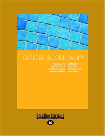 Critical Social Work: 9781459602991: Books - Amazon.ca