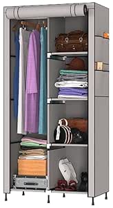 MY ARMOR 2-Door Foldable Wardrobe for Clothes, Multipurpose Cupboard ...