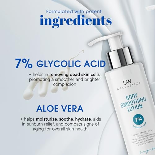 DW Aesthetics Body Smoothing Lotion – With 7% Glycolic Acid for Even ...