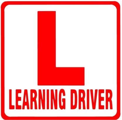ARWY car Sticker Pack of 2 learnig Driver l Board Sticker Learning ...