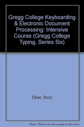 Gregg College Keyboarding & Electronic Document Processing (Gregg ...