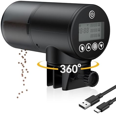 Amazon.com : Automatic Fish Feeder - Rechargeable Timer Fish Feeder ...