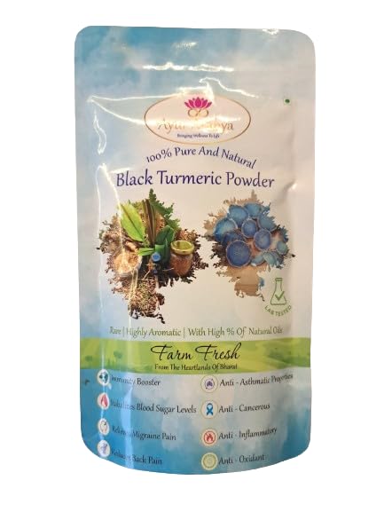 Ayur Aranya 100% Pure & Natural Black Turmeric Powder | Curcuma Caesia ...
