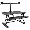 Amazon.com: Mount-It! Electric Standing Desk Converter with Dual ...
