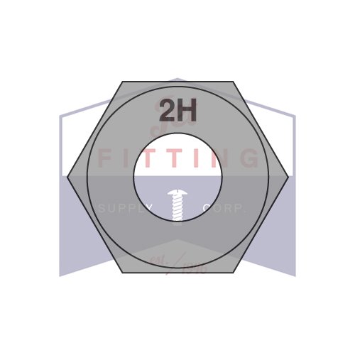 1 1/8-7 Structural Nuts | A194 Grade 2H Heavy Hex Nuts | Coarse Thread ...