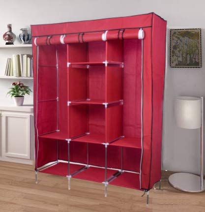 VipAsh 6+2 Folding Wardrobe Storage Rack Collapsible Wardrobe/Portable ...