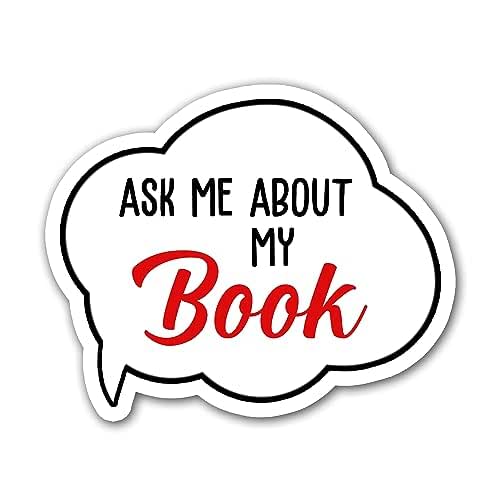 Amazon.com: Ask Me About My Book Sticker, Romance Book Sticker, Book ...
