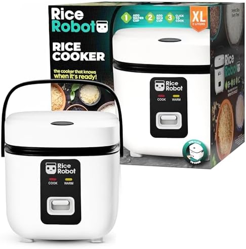 Amazon.com: Rice Robot Rice Cooker – Family Size 4 Cup Uncooked (8 Cups ...