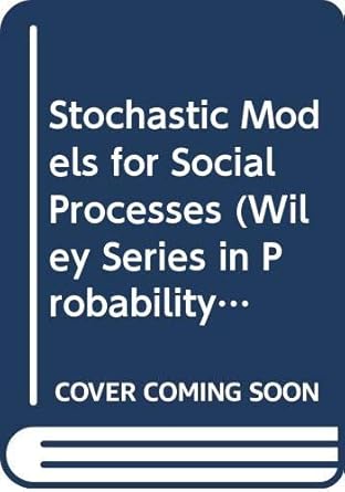 Amazon | Stochastic Models for Social Processes (Wiley Series in ...