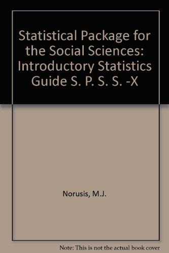 Buy Introductory Statistics Guide (S. P. S. S. -X) (Statistical Package ...