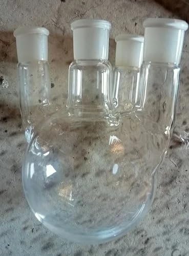 Round Bottom Flask Borosilicate Glass (1000ml, 4 Neck) : Amazon.in ...